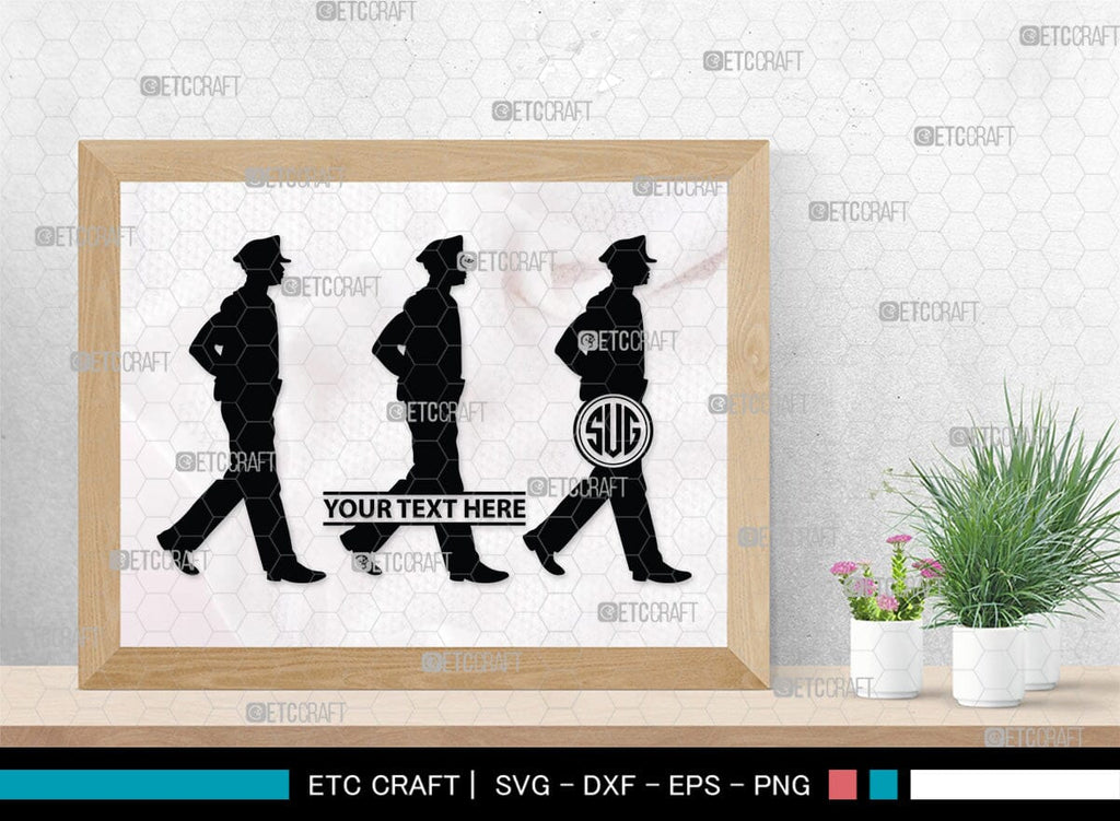 Working Man Monogram, Working Man Silhouette, Working Man SVG, Handyman ...