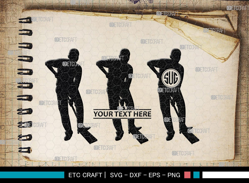 Working Man Monogram, Working Man Silhouette, Working Man SVG, Handyma ...