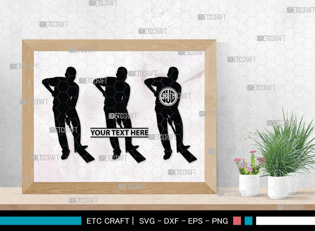 Working Man Monogram, Working Man Silhouette, Working Man SVG, Handyma ...