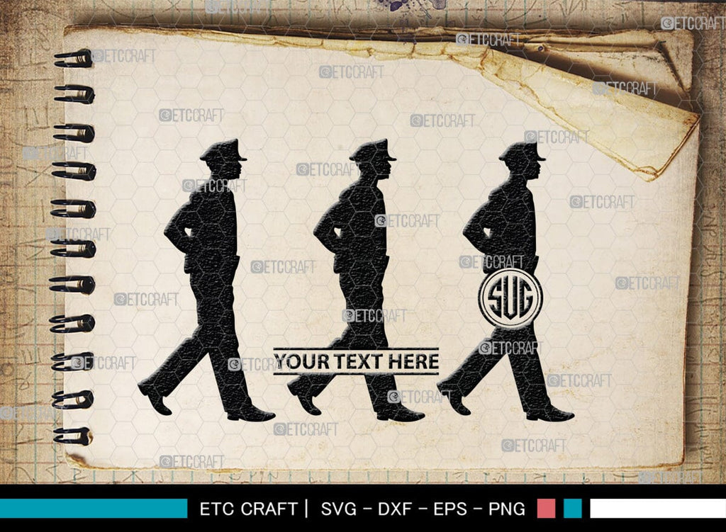 Working Man Monogram, Working Man Silhouette, Working Man SVG, Handyman ...