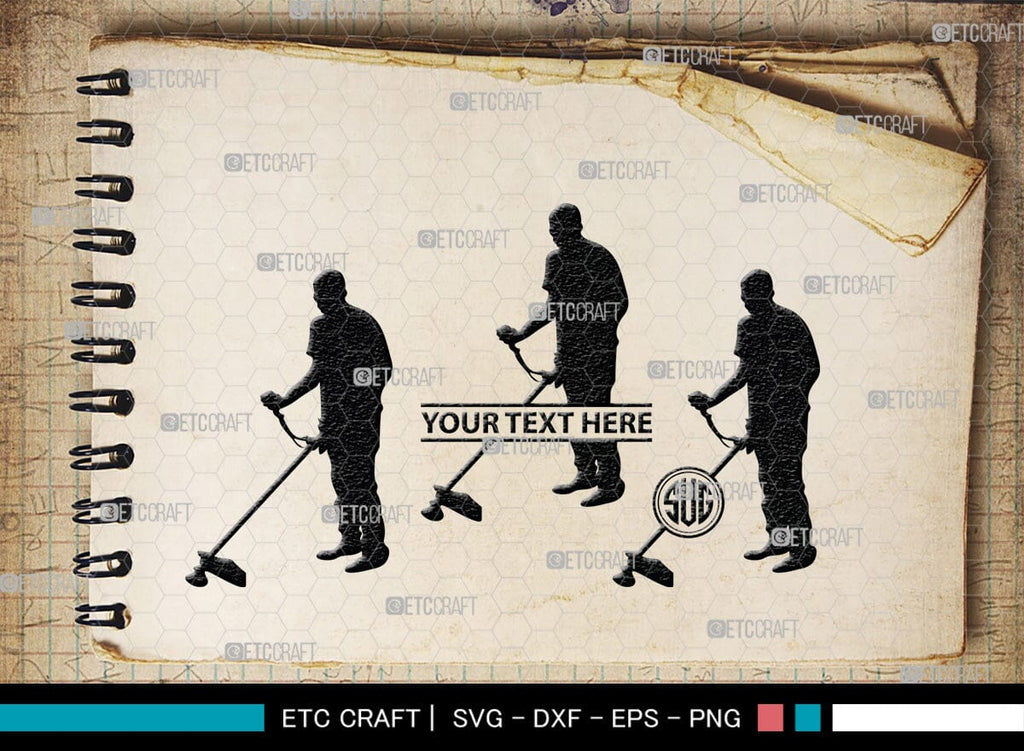 Working Man Monogram, Working Man Silhouette, Working Man SVG, Handyman ...