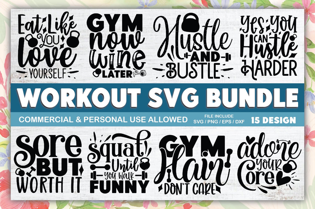 Workout SVG Bundle - So Fontsy