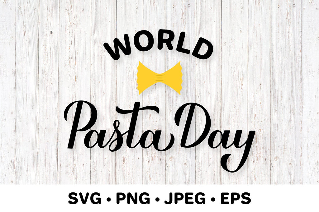 World Pasta Day calligraphy lettering - So Fontsy