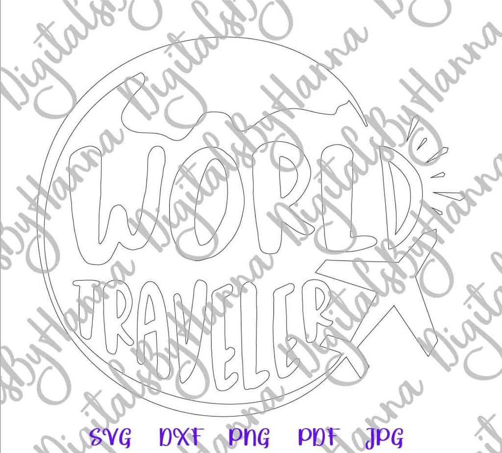 World Traveler SVG DXF PNG PDF JPG - So Fontsy