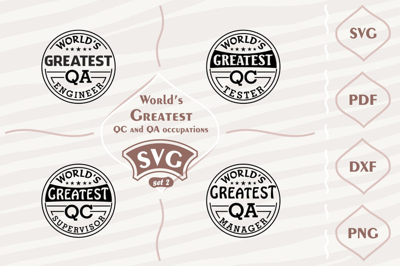 World's greatest QC and QA- SVG bundle 1 - So Fontsy
