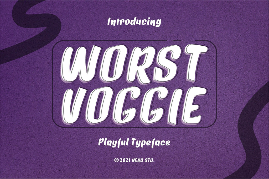 Worst Voggie Display Font - So Fontsy