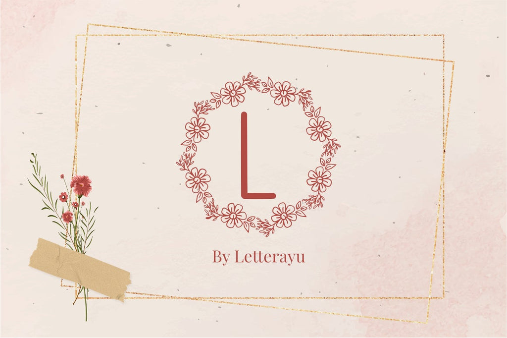 Wreath Flowers Monogram - So Fontsy