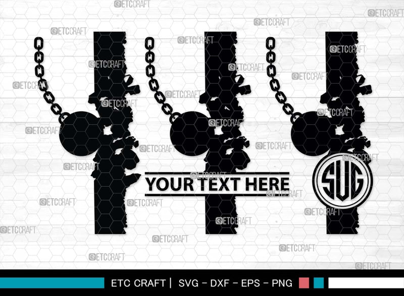 Wrecking Ball Monogram, Wrecking Ball Silhouette, Wrecking Ball SVG ...