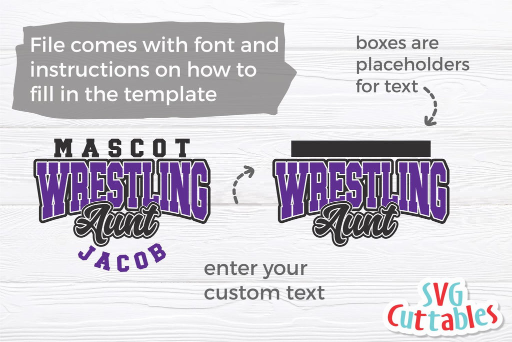 Wrestling svg - Wrestling Aunt Template 0029 - svg - eps - dxf - png ...