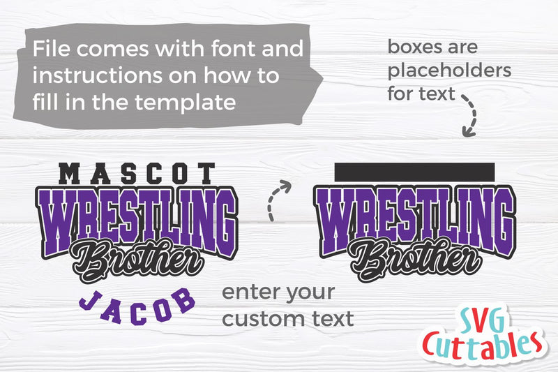 Wrestling svg - Wrestling Brother Template 0030 - svg - eps - dxf - pn ...