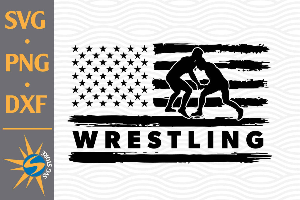 Wrestling US Flag SVG, PNG, DXF Digital Files Include - So Fontsy