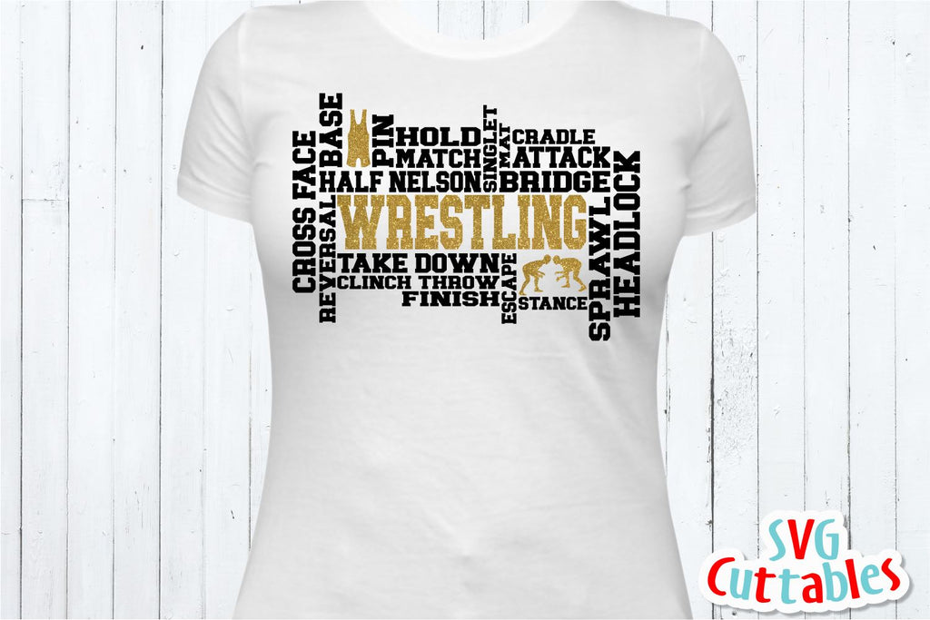 Wrestling Word Art - So Fontsy