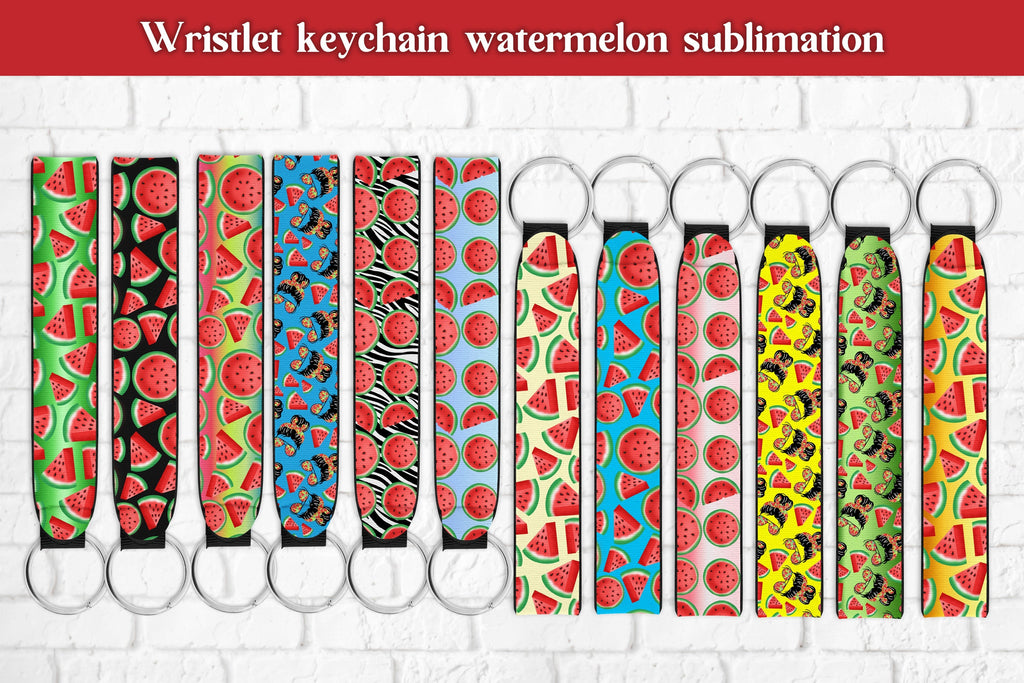 Wristlet keychain summer sublimation | Key fob wristlet - So Fontsy
