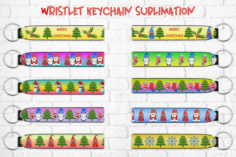 Wristlet sublimation bundle | Key fob sublimation - So Fontsy