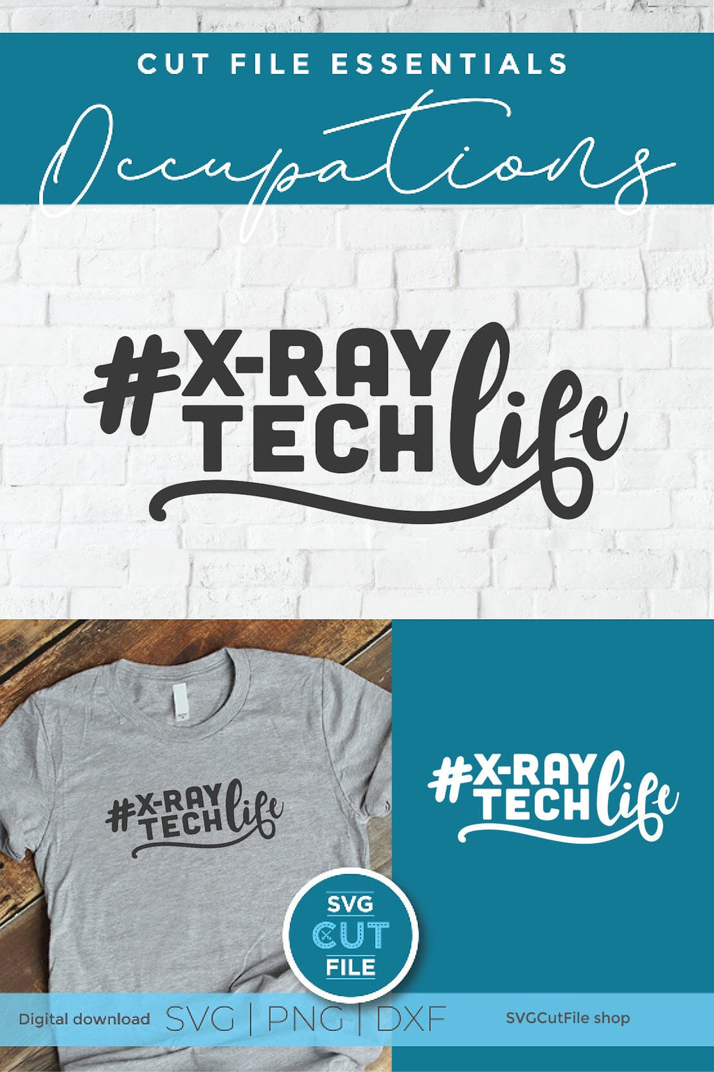 X-Ray Tech Life SVG file-xray technologist - So Fontsy