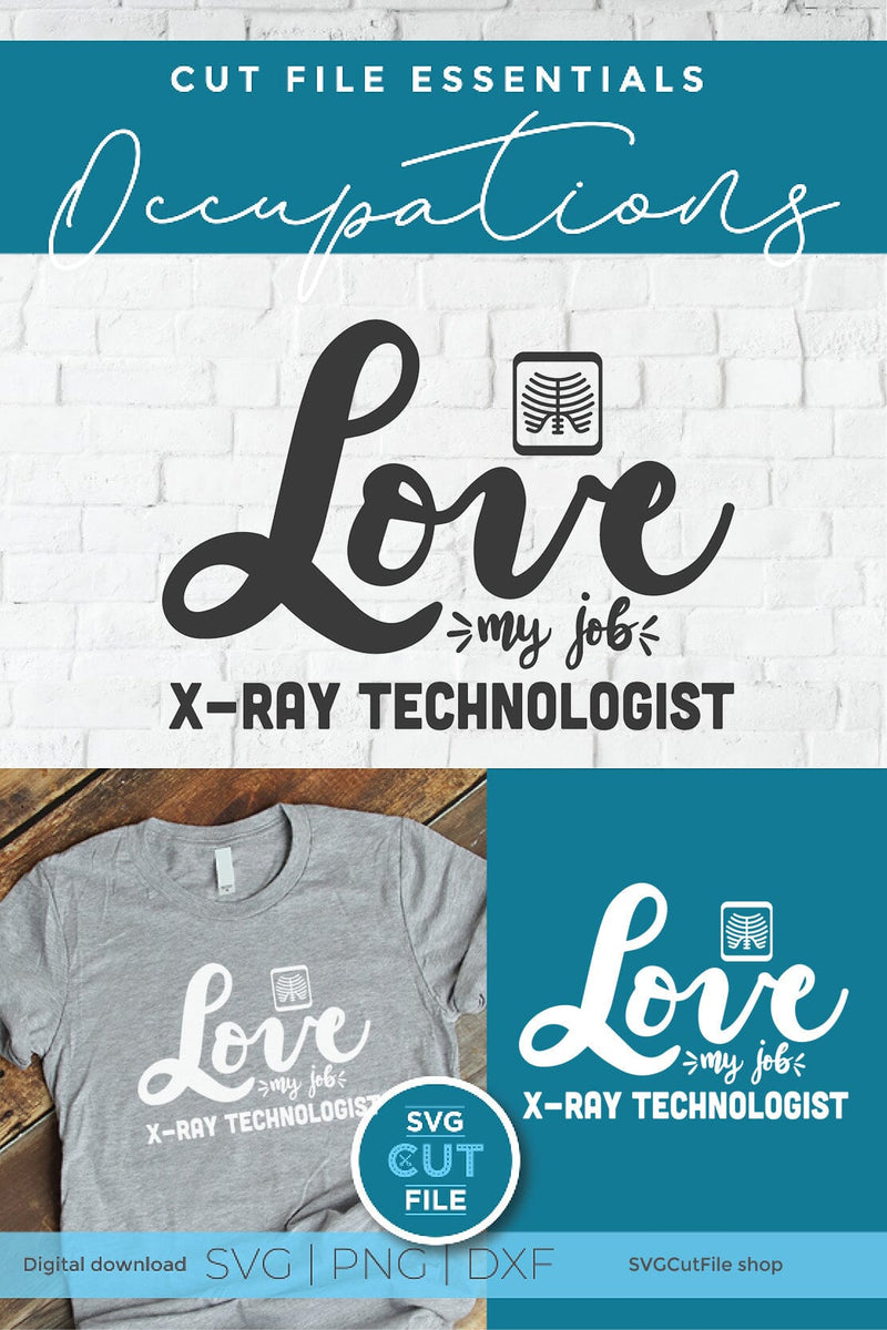 X-Ray Tech SVG for Cricut or Silhouette machines - So Fontsy