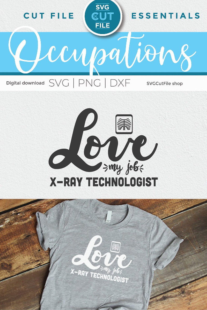 X-Ray Tech SVG for Cricut or Silhouette machines - So Fontsy