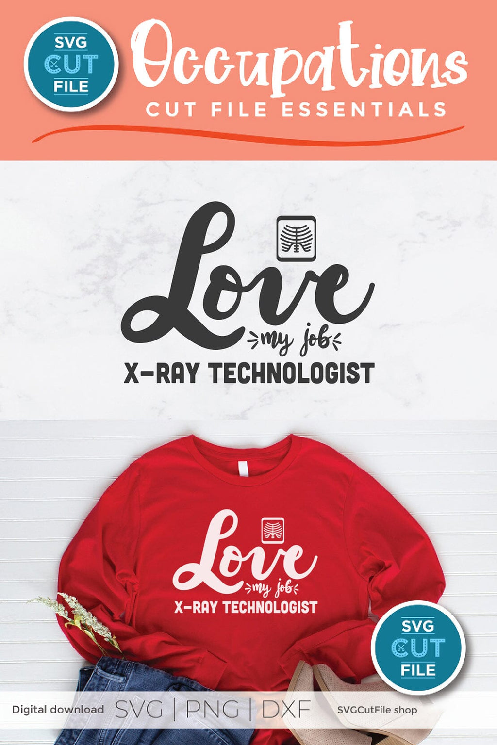 X-Ray Tech SVG for Cricut or Silhouette machines - So Fontsy