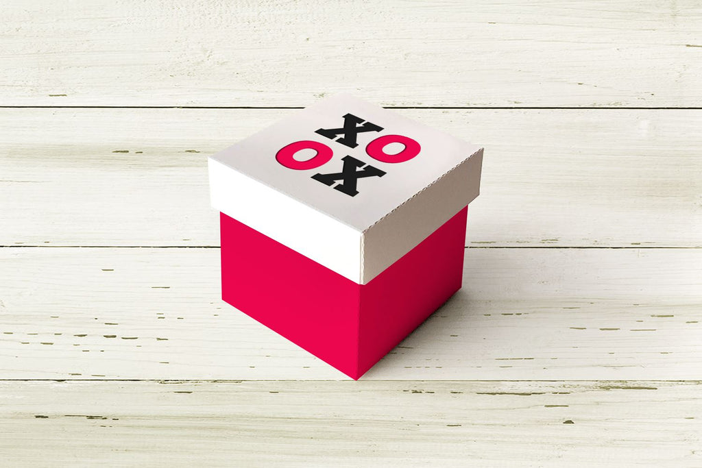 XOXO Cube Box With Lid SVG - So Fontsy