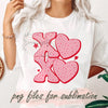 Xoxo Sublimation Png, Retro Valentine Design Png, Heart Valentine Png ...