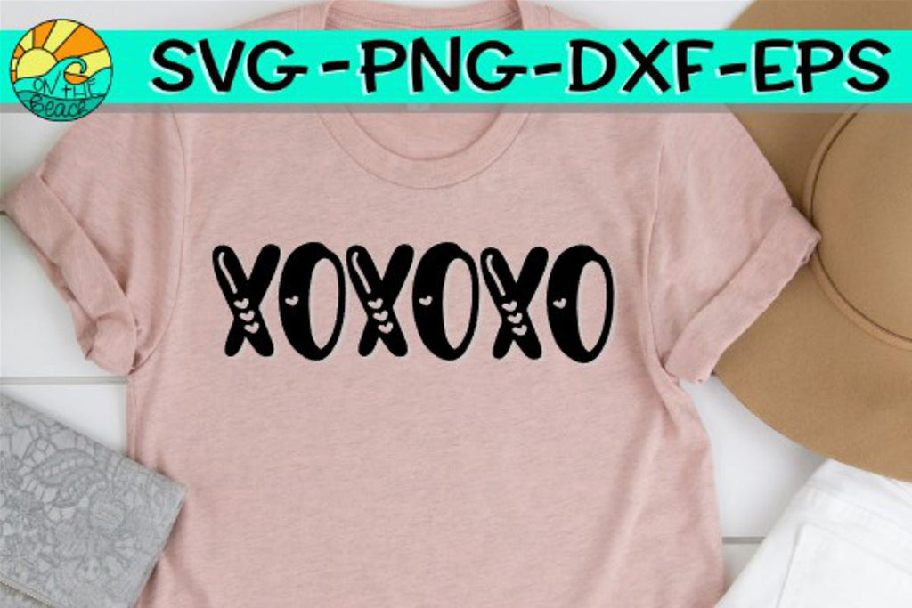 XOXOXO - Hearts - SVG PNG EPS DXF - So Fontsy