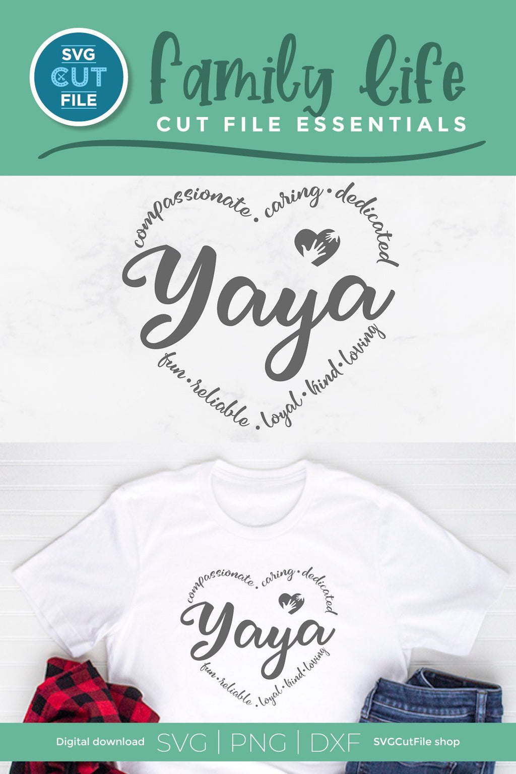 Yaya svg, grandma yaya svg, cute yaya gift, mother's day yaya, grandma ...