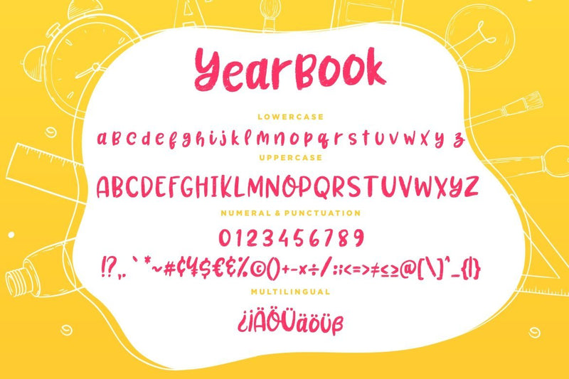 Yearbook Joyful Brush Typeface - So Fontsy