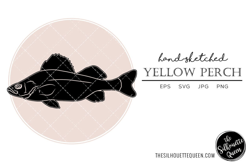 Yellow Perch Hand sketched, hand drawn vector clipart - So Fontsy