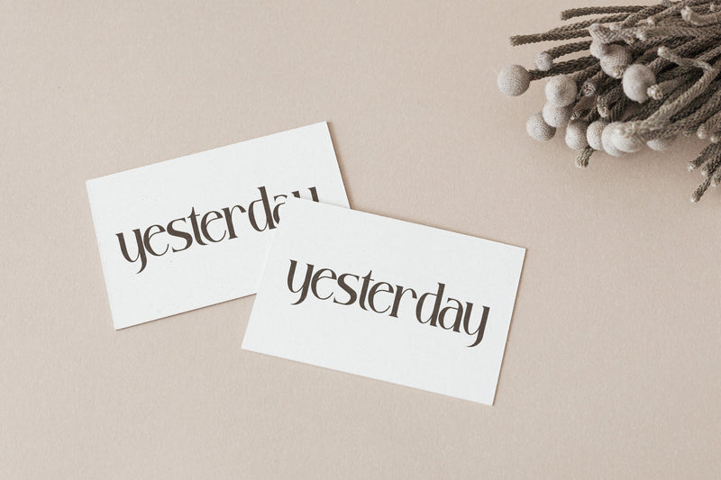 yesterday Typeface - So Fontsy