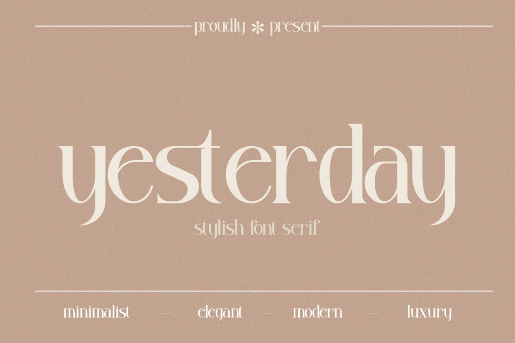 yesterday Typeface - So Fontsy
