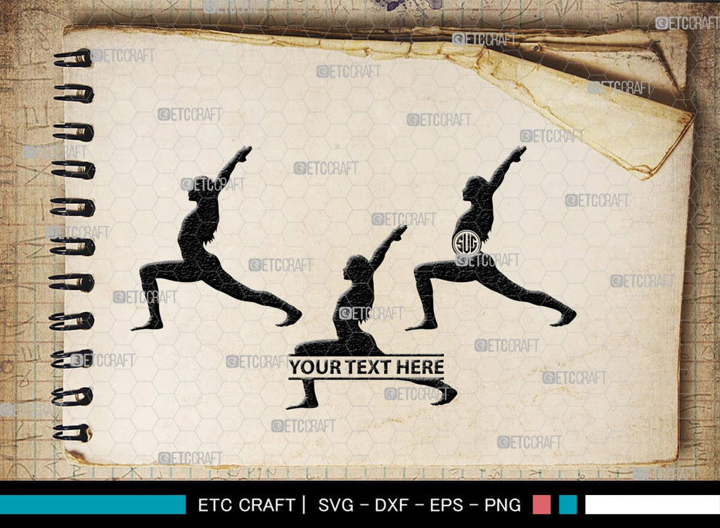 Yoga Monogram, Yoga Silhouette, Yoga SVG, Yoga Pose Svg, Meditation Svg ...