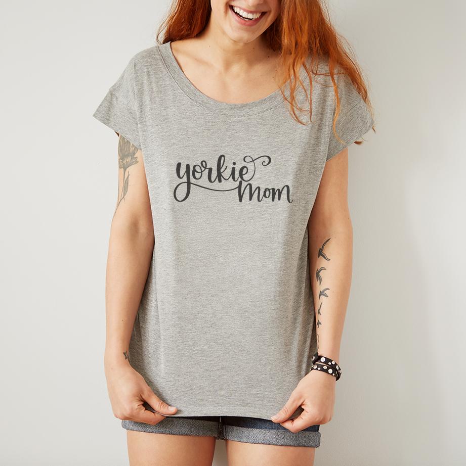 Yorkie Mom Hand Lettered Cut File - So Fontsy