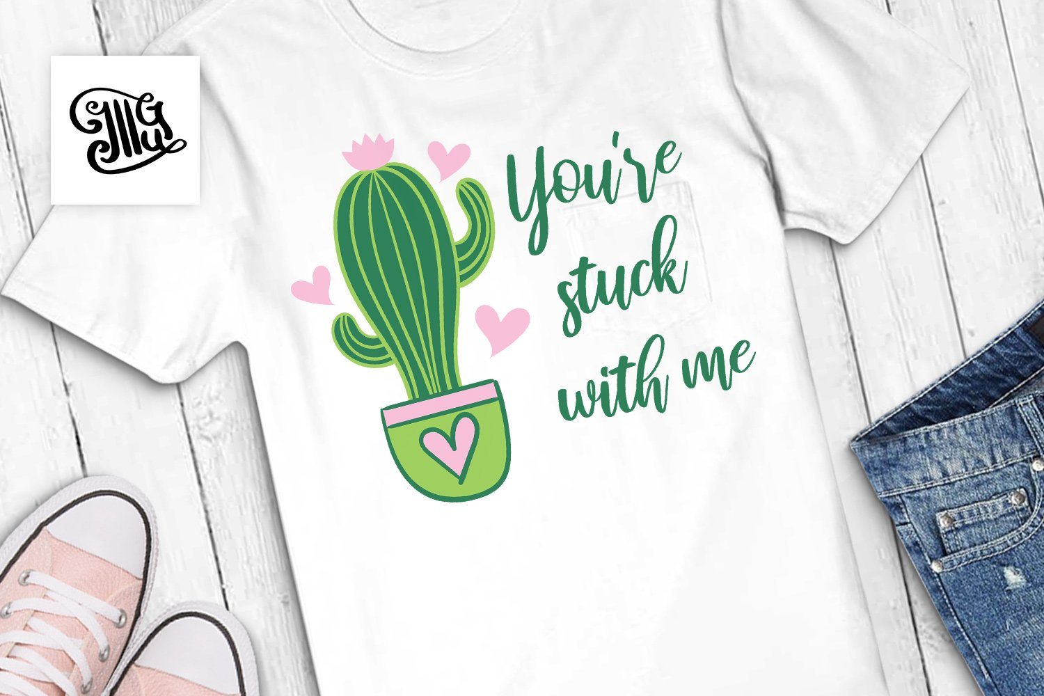 You're stuck with me svg | Cactus svg | Cactus sayings - So Fontsy