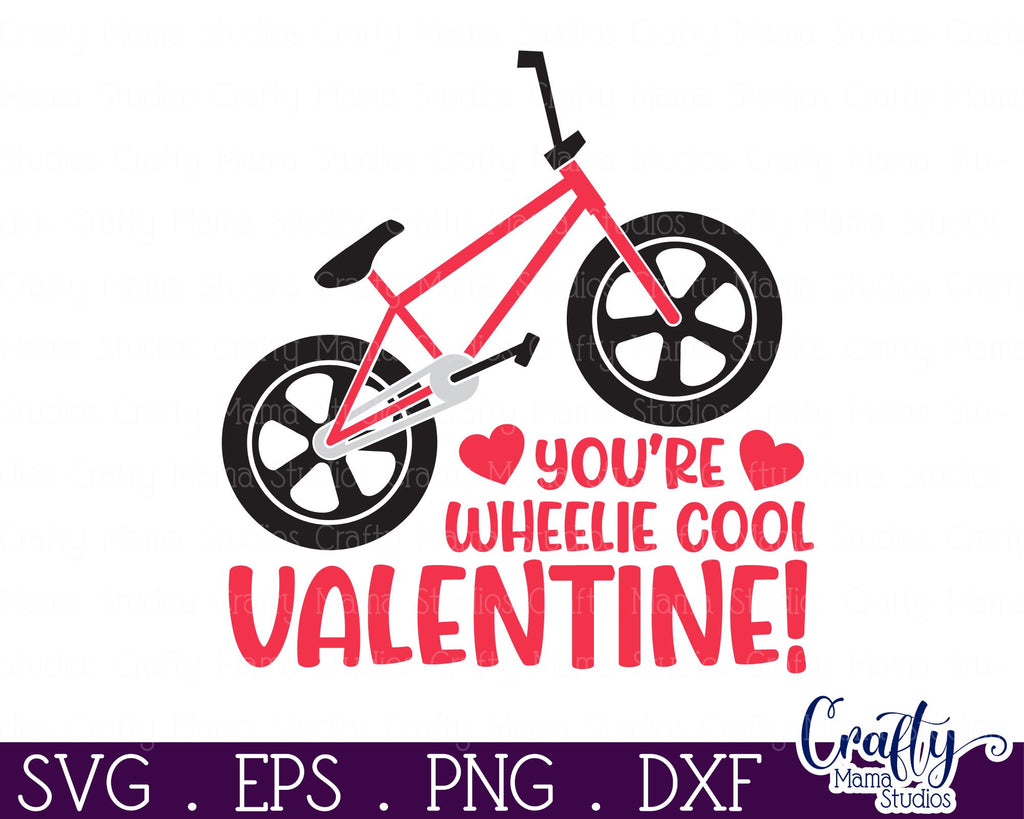You're Wheelie Cool Svg | Bike Valentine Svg - So Fontsy