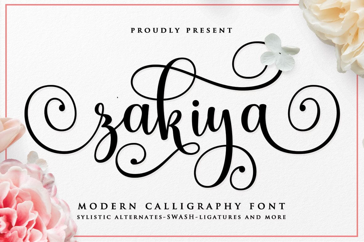 Zakiya Script - So Fontsy