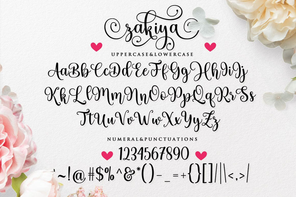 Zakiya Script - So Fontsy