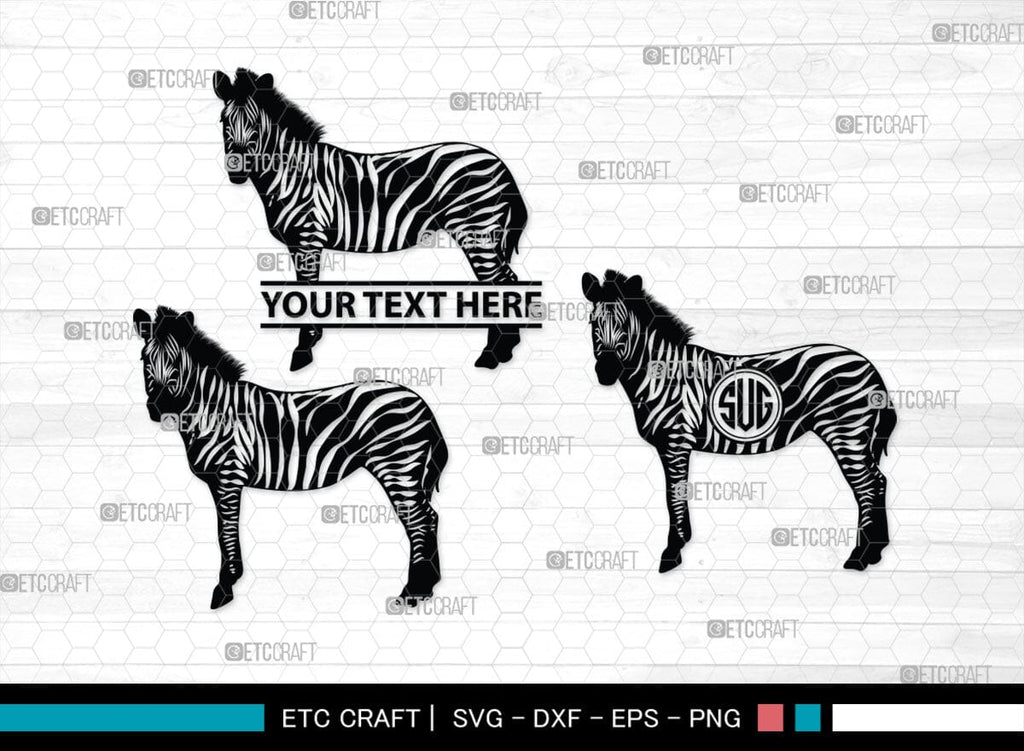 Zebra Monogram, Zebra Silhouette, Zebra SVG, Zebra, Wildlife Svg ...