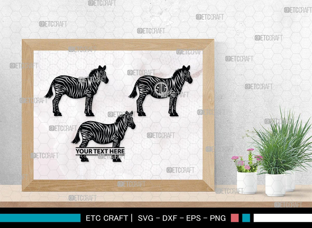 Zebra Monogram, Zebra Silhouette, Zebra SVG, Zebra, Wildlife Svg ...