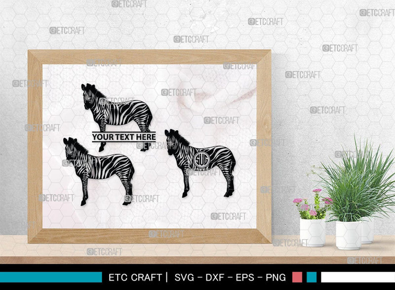 Zebra Monogram, Zebra Silhouette, Zebra SVG, Zebra, Wildlife Svg ...