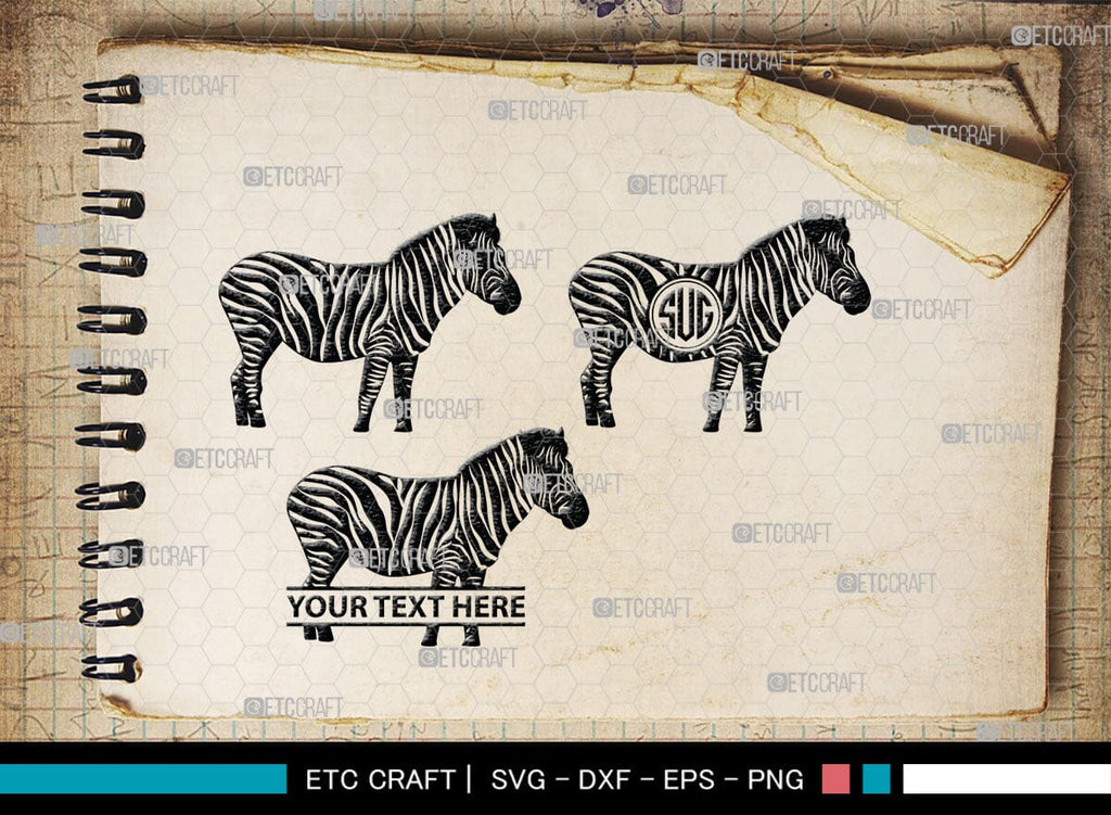 Zebra Monogram, Zebra Silhouette, Zebra SVG, Zebra, Wildlife Svg ...