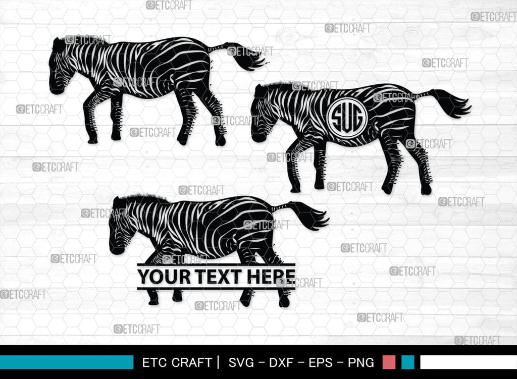 Zebra Monogram, Zebra Silhouette, Zebra SVG, Zebra, Wildlife Svg ...