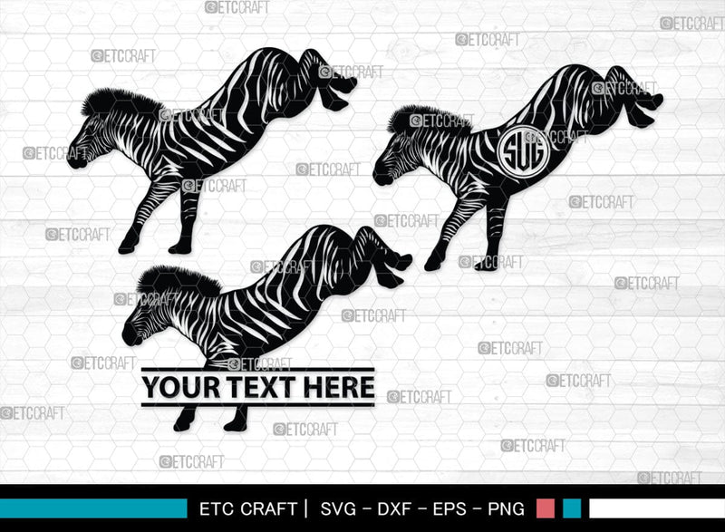 Zebra Monogram, Zebra Silhouette, Zebra SVG, Zebra, Wildlife Svg ...