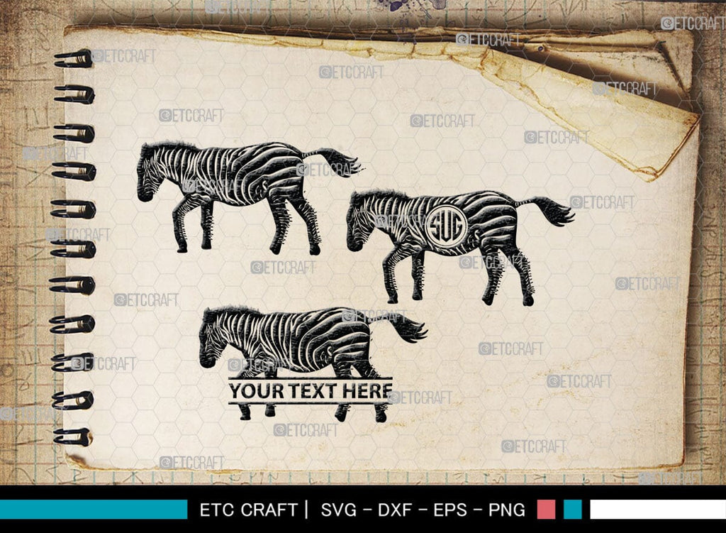 Zebra Monogram, Zebra Silhouette, Zebra SVG, Zebra, Wildlife Svg ...
