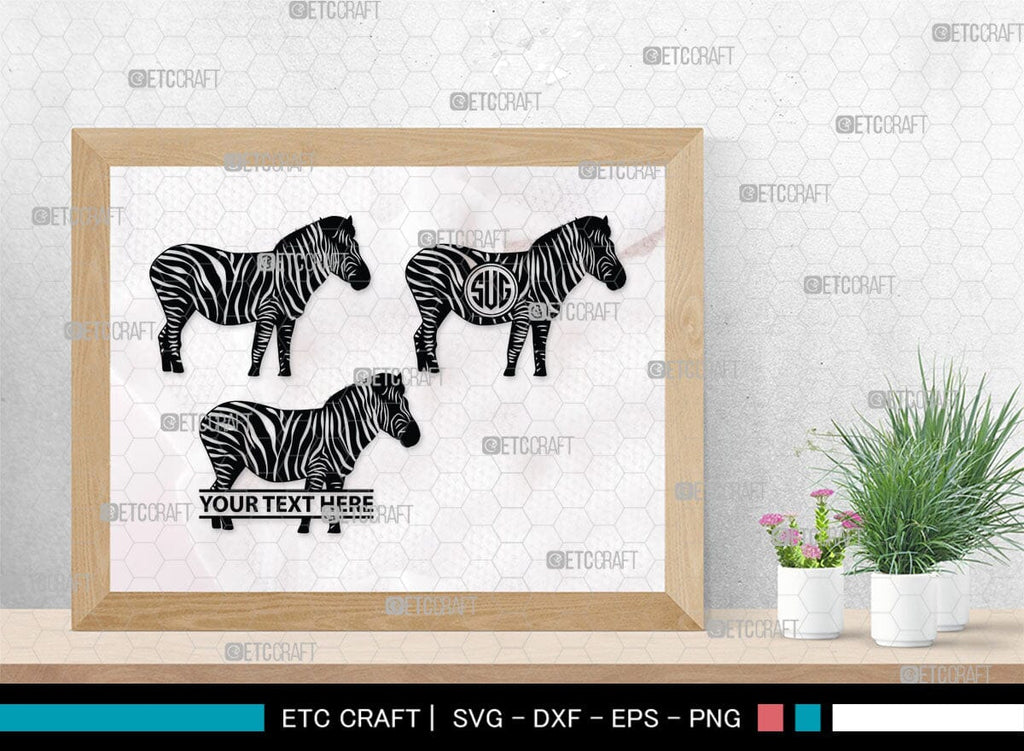 Zebra Monogram, Zebra Silhouette, Zebra SVG, Zebra, Wildlife Svg ...