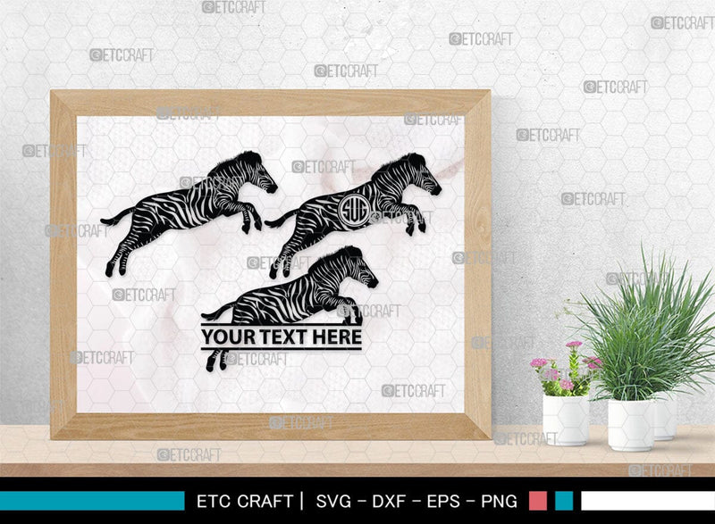 Zebra Monogram, Zebra Silhouette, Zebra SVG, Zebra, Wildlife Svg ...