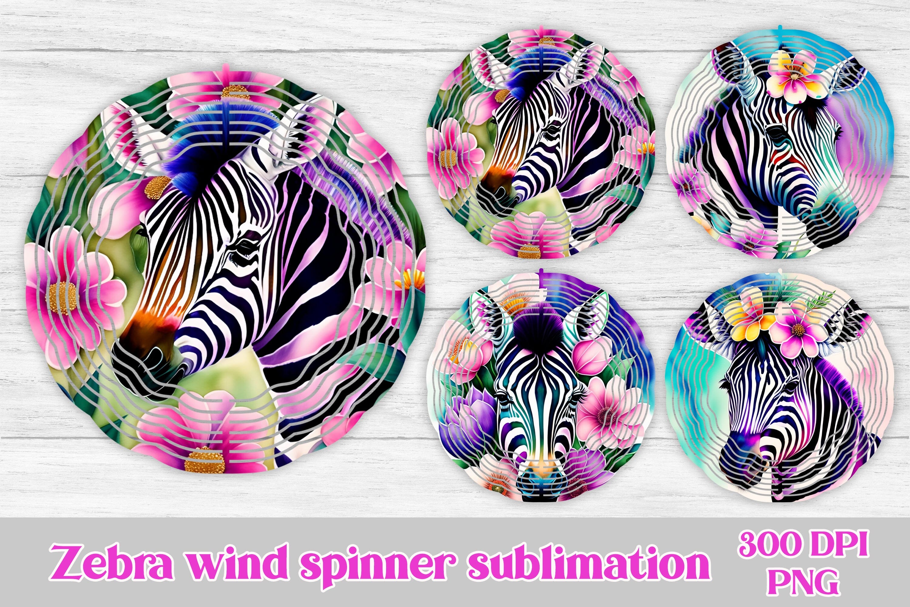 Zebra wind spinner sublimation | Animals wind spinner - So Fontsy