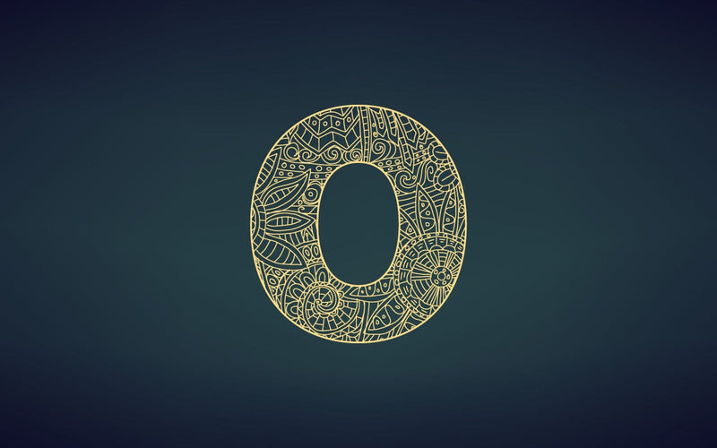 Zentangle stylized alphabet. Letter O in doodle style, mandala ...