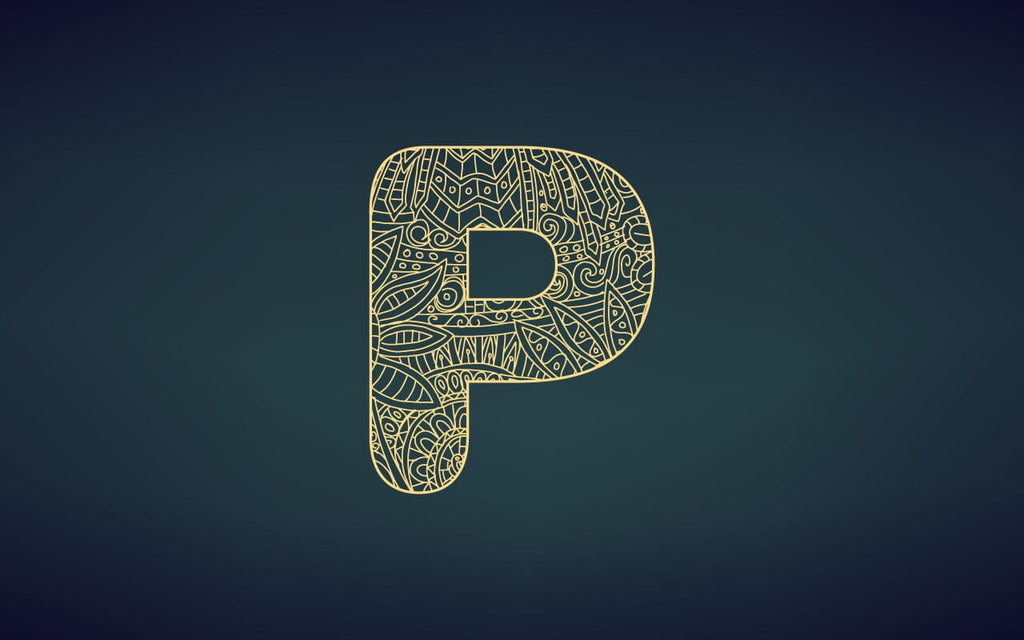 Zentangle stylized alphabet. Letter P in doodle style, mandala ...