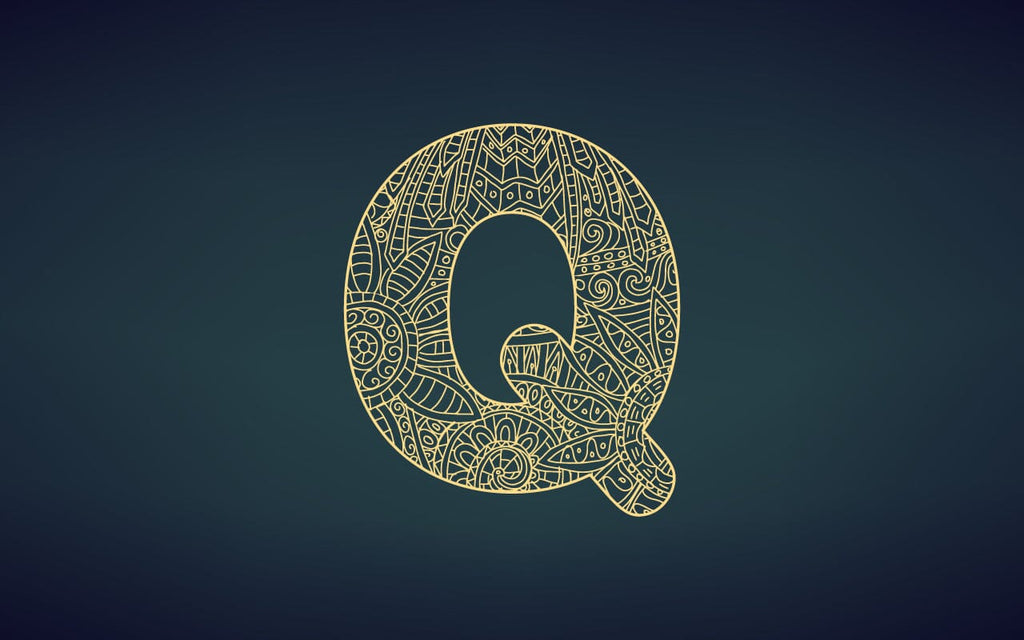 Zentangle stylized alphabet. Letter Q in doodle style, mandala ...