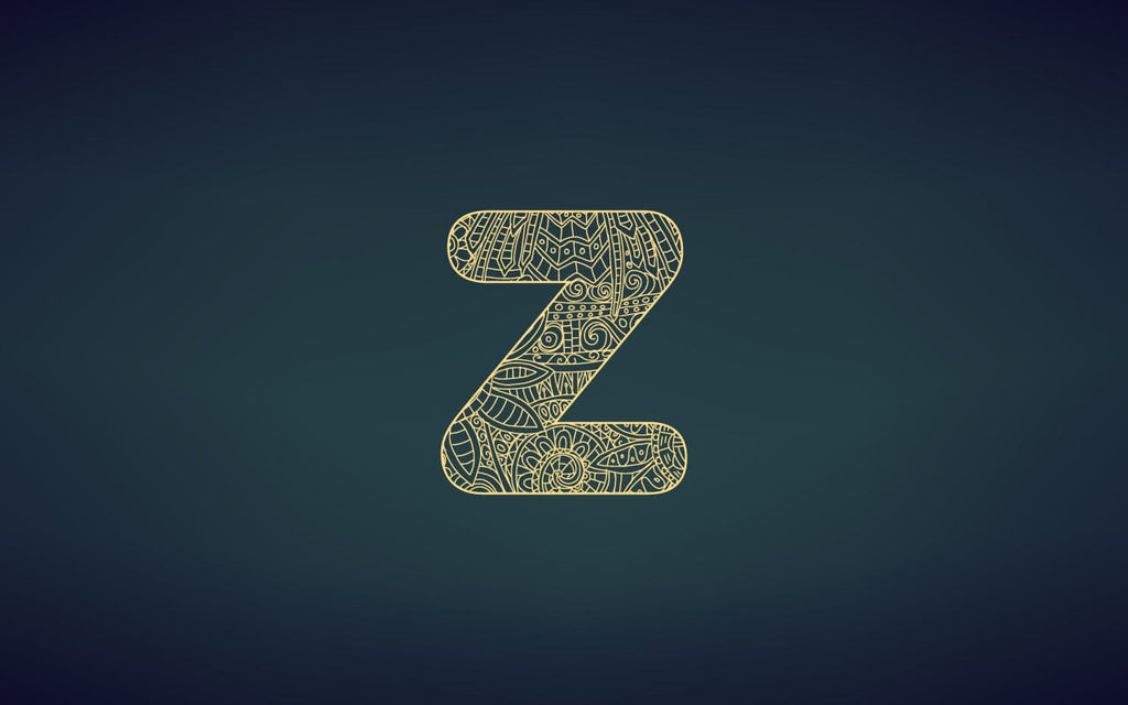 Zentangle stylized alphabet. Letter Z in doodle style, mandala ...